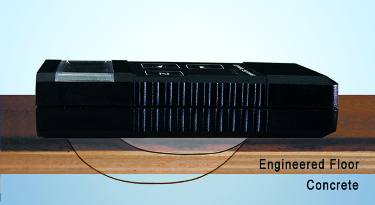 Measuring Floor Planks With Dual-Depth Moisture Meter